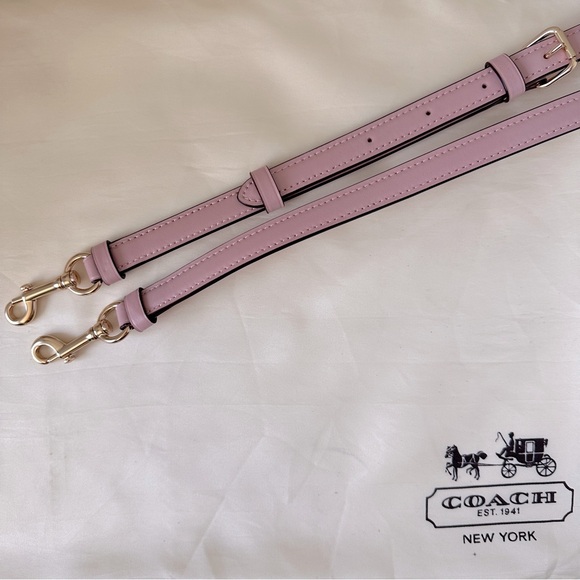 Coach | Accessories | Coach Pink Leather Adjustable Replacement Strap ...